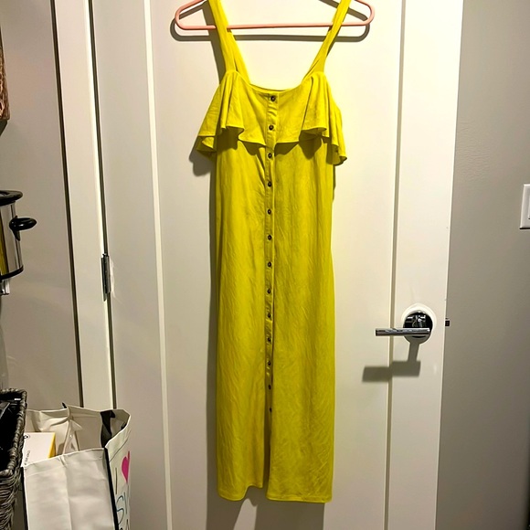 Gianni Bini | Dresses | Gianni Bini Yellow Linen Dress | Poshmark
